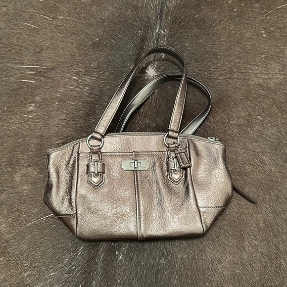 Coach | Bags | Coach Gunmetal Purse | Poshmark